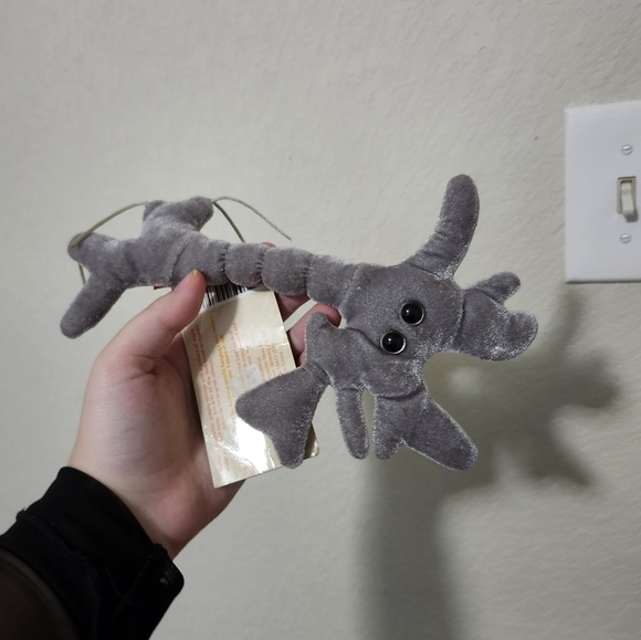 Accents | Giant Microbes Plush Stuffed Animal Neuron Brain Cell Gray ...